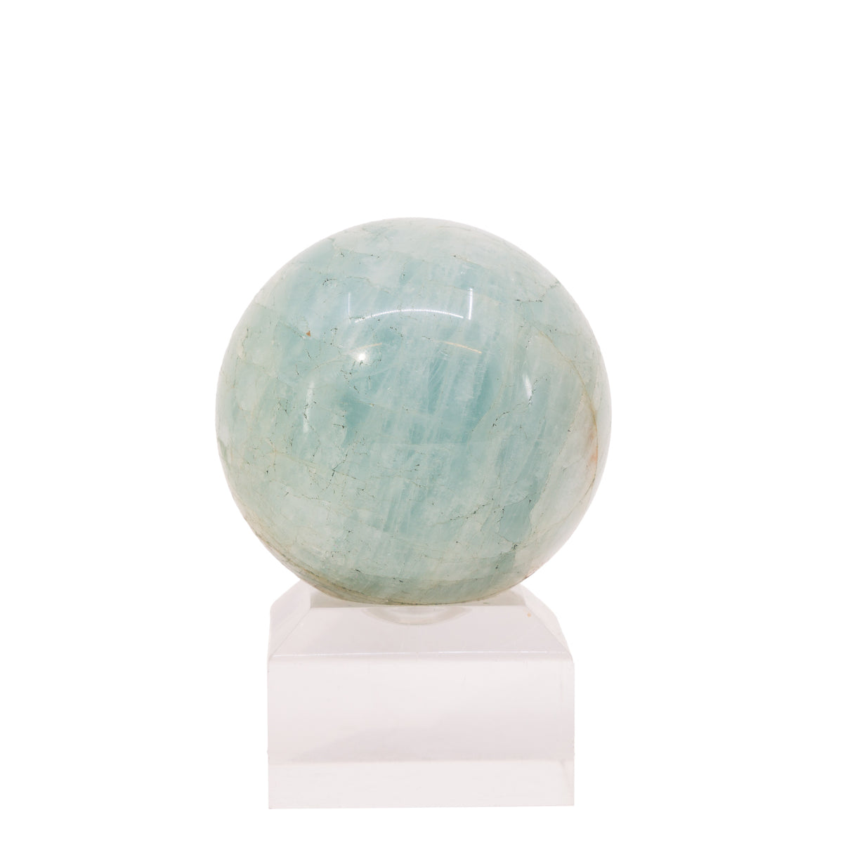 Aquamarine 2" Polished Crystal Sphere | 163 Grams – Crystalarium