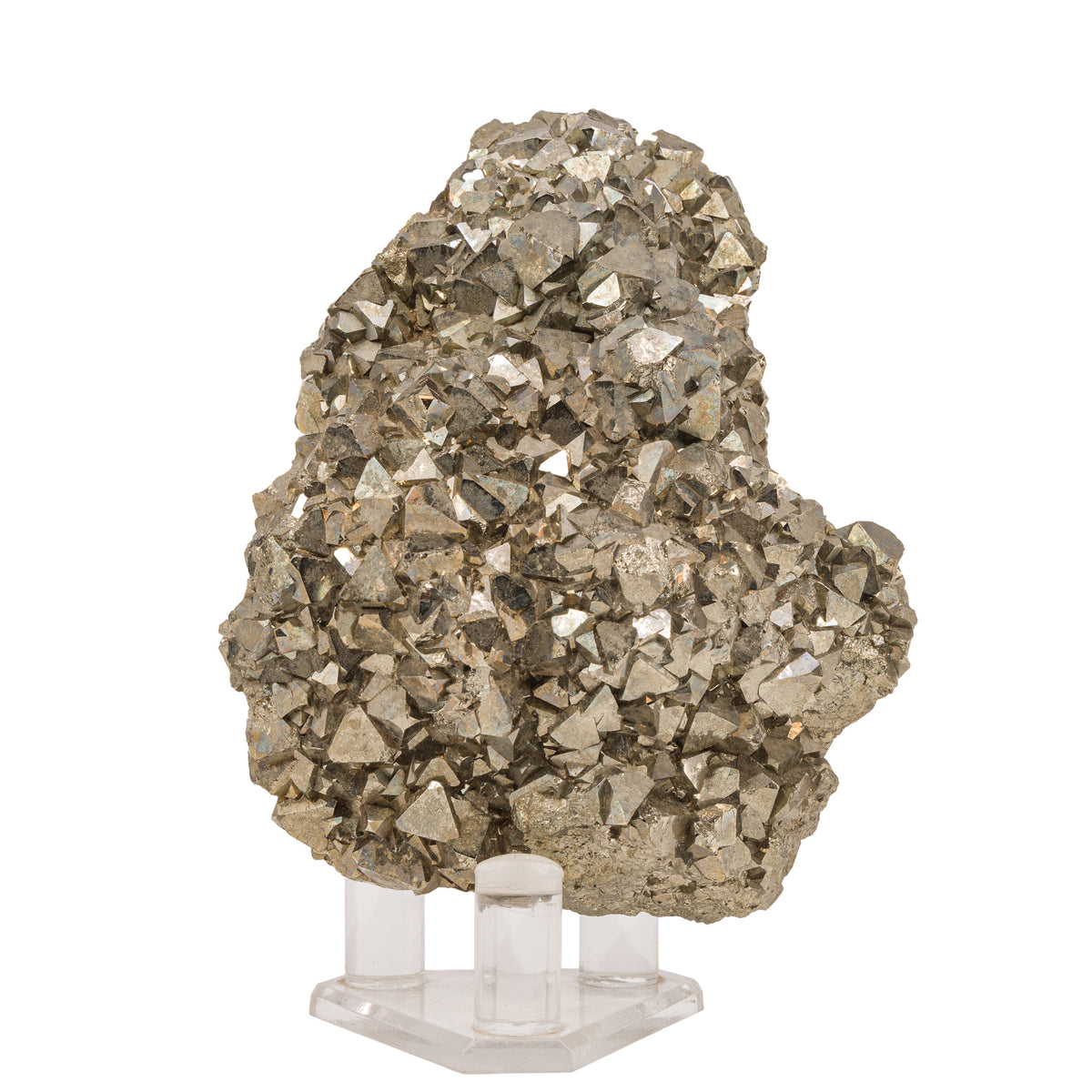 Pyrite 7" Natural Crystal Cluster | 2.45kg, Peru – Crystalarium