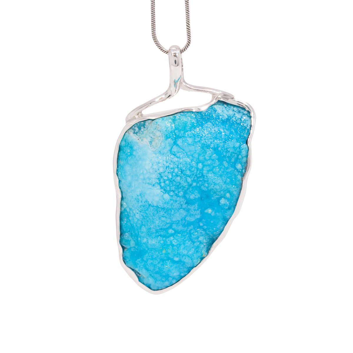Hemimorphite Sterling Silver Handcrafted Gemstone Pendant | 65.15cts ...