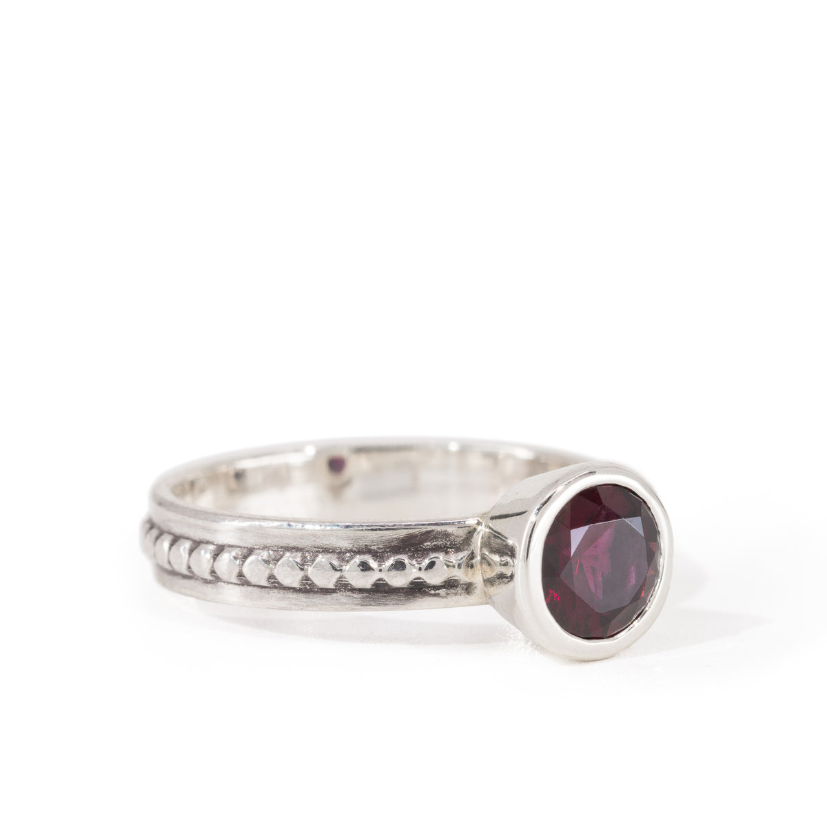 Pyrope Garnet Sterling Silver Handcrafted Gemstone Ring | .98 Carats ...